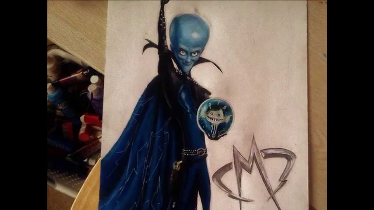 Drawing of Megamind-progress shots - YouTube