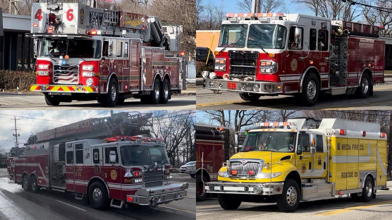 Brookhaven Working Commercial Structure Fire Response - Fire Trucks ...