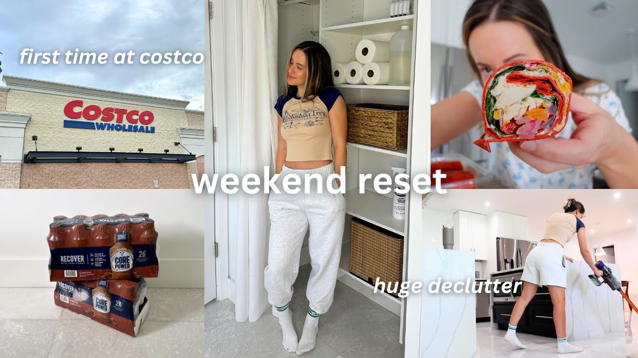 WEEKEND RESET ROUTINE | First ever Costco haul, huge declutter ...