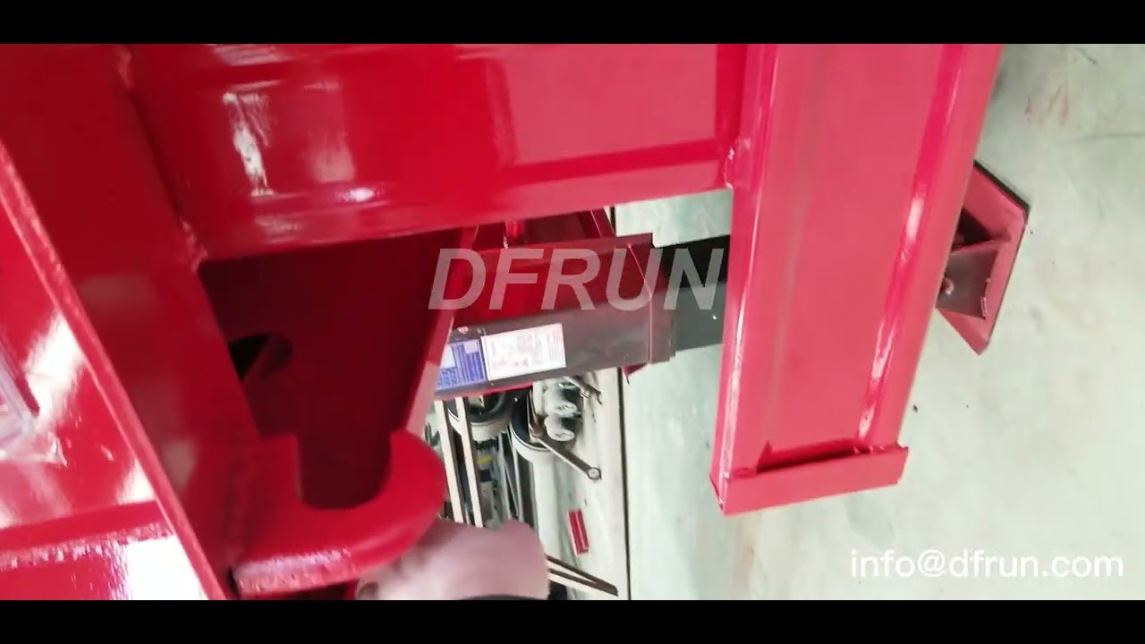 DFRUN 3 axles 60tons 16m lowbed trailer to Madagascar - YouTube