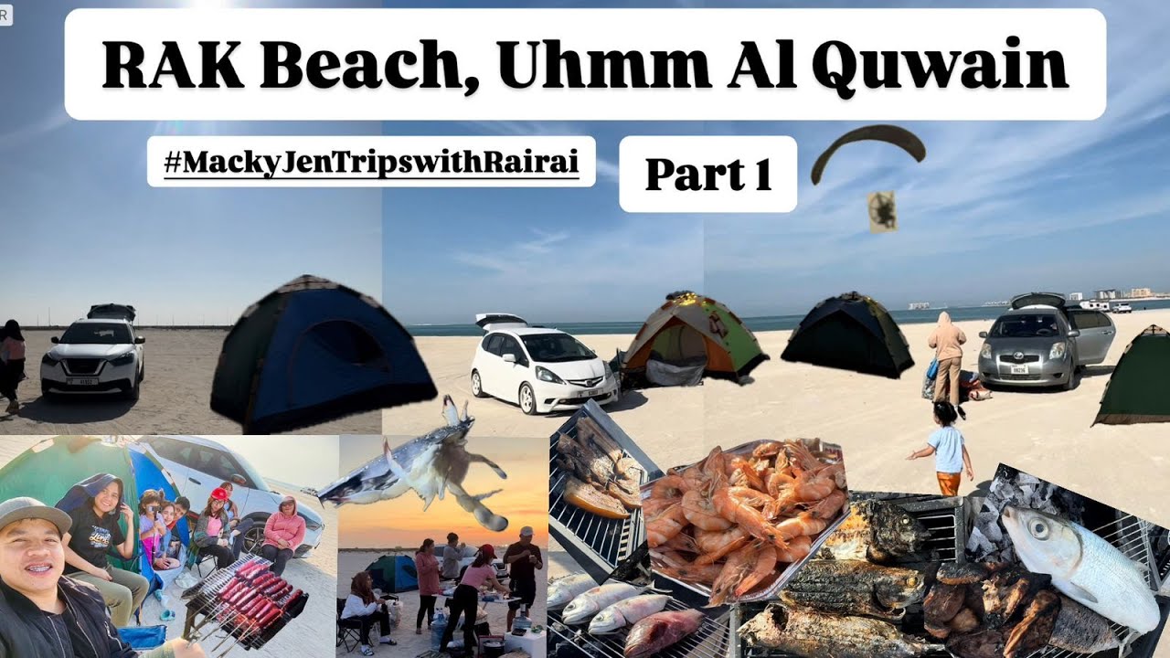 PART 1: Overnight Beach Side Camping | RAK Beach, Umm Al Quwain, UAE ...