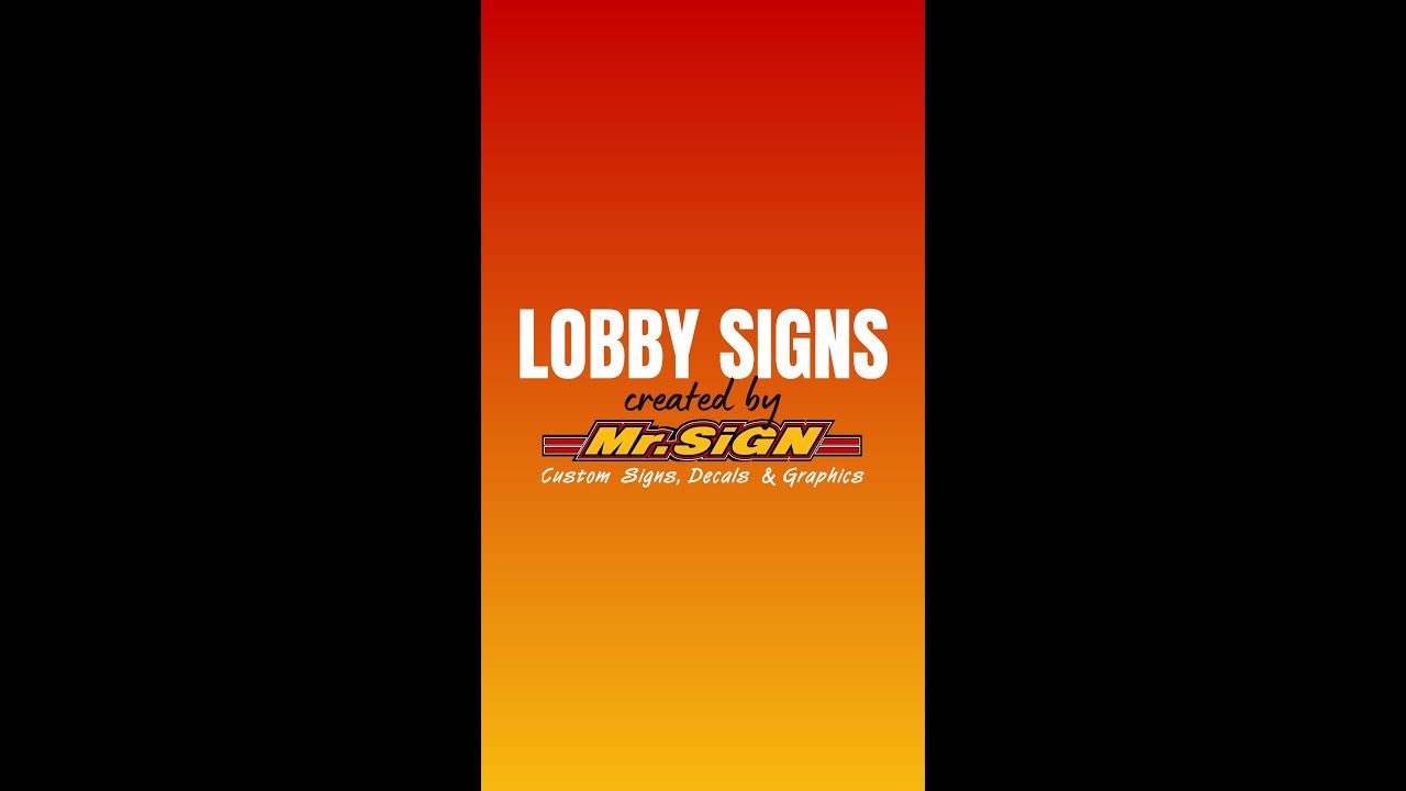 Lobby Signs Created by Mr Sign - YouTube