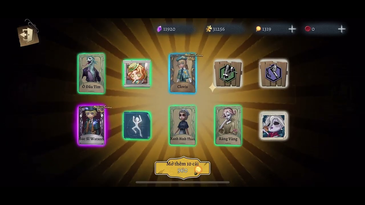 Roll skin mới ở Collab Sherlock Holmes | Identity V - YouTube