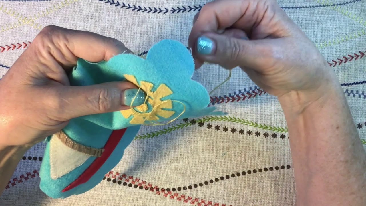 Sun and Sail - back stitch - YouTube