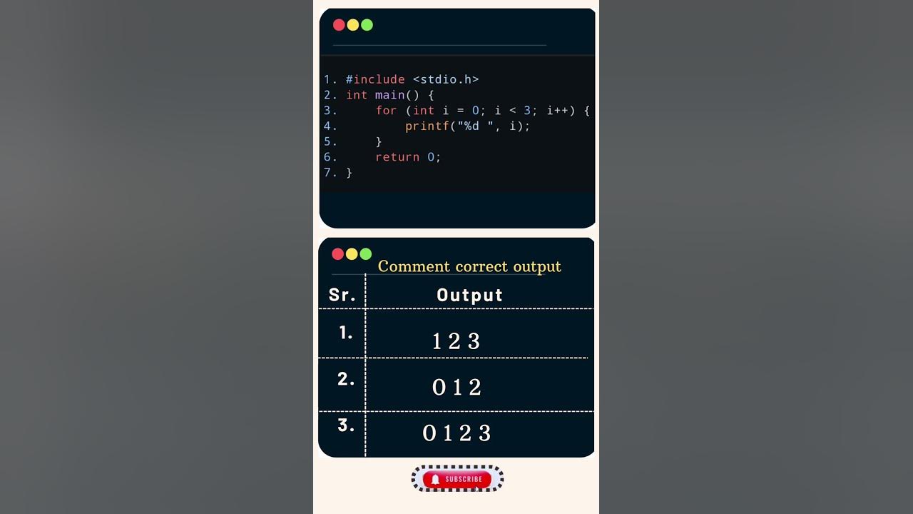 Short Video | C Programming Quiz | Loops - YouTube