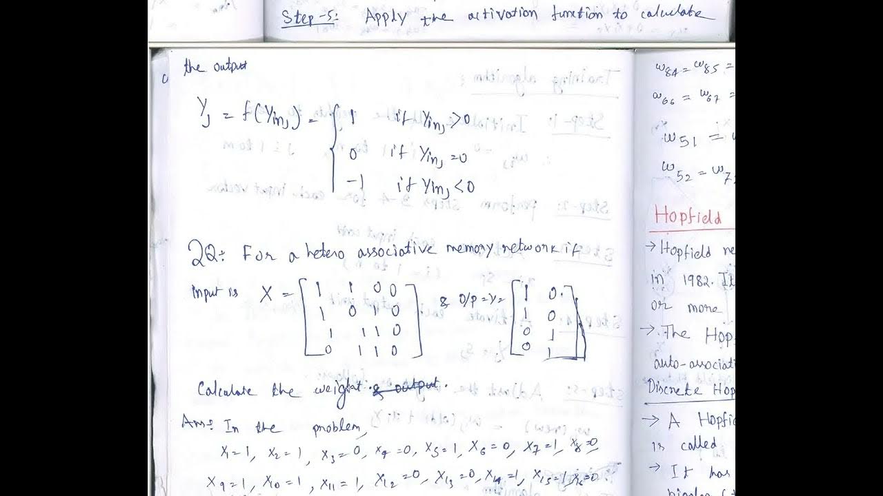 Hetero Associative Memory - YouTube