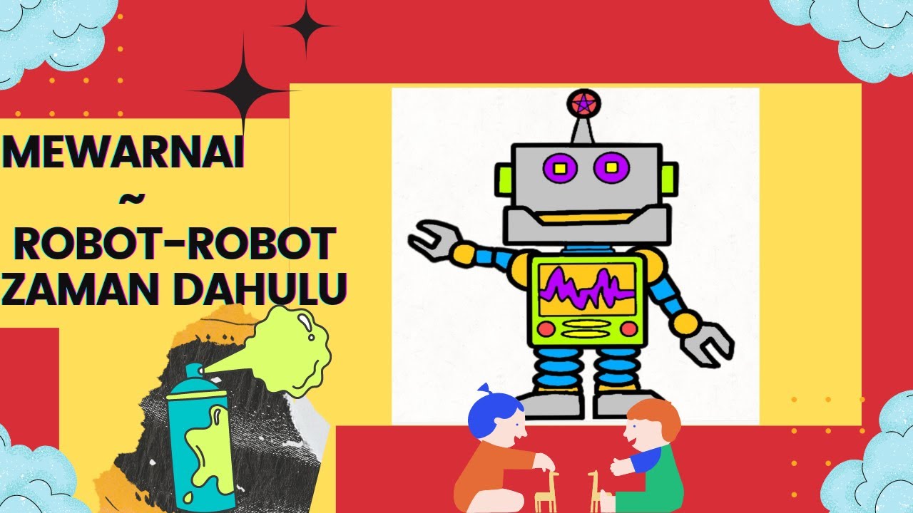 Mewarnai robot robotan pada zaman dahulu 😱 - YouTube