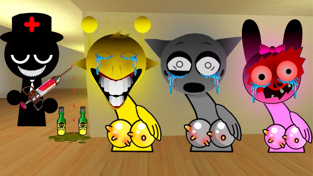 Sprunki Horror Simon And Grey & Pinki Wants me to Help Them but VS Mr ...