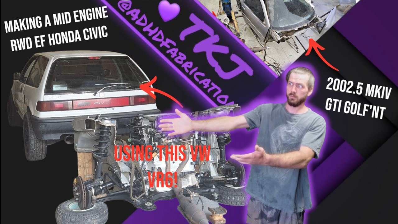 Mid-Engine VR6 Civic Build JUST Got Serious! 🔥💜 Volkswonda Build ep. 10 ...