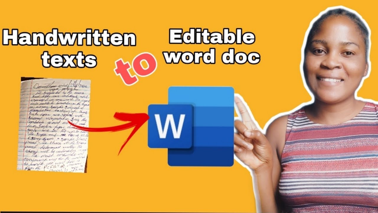 How to turn a handwritten text to and editable word document. - YouTube
