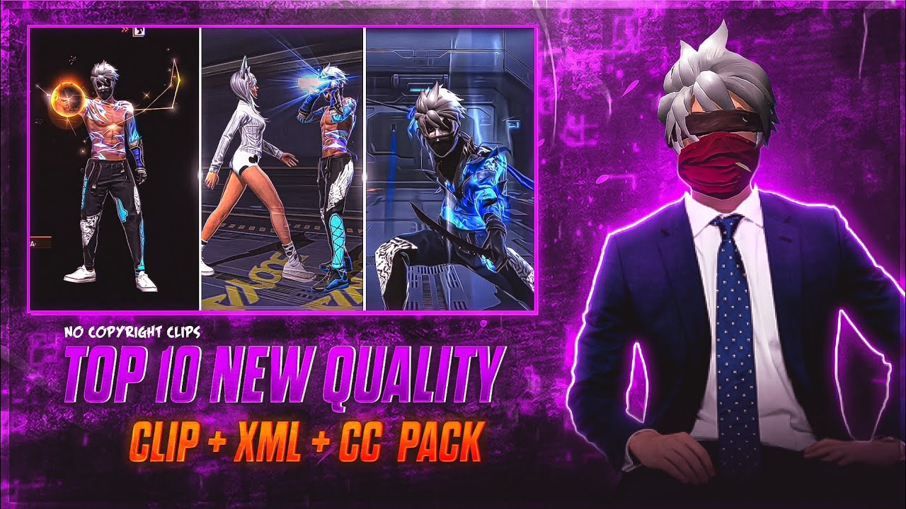 TOP 10 BEST CLIP PACK | FF NEW LOBBY CLIPS PACK 💫| FF EMOTE CLIPS 🔥 ...