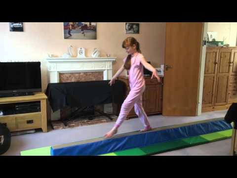 BACK FLICK STEP OUT ON THE BEAM X 3 - YouTube