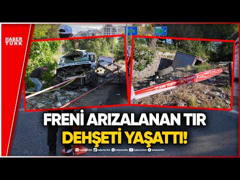#SONDAKİKA - İZMİR'DE DEHŞET KAZA! Freni Arızalanan Tır 9 Araca Çarptı!