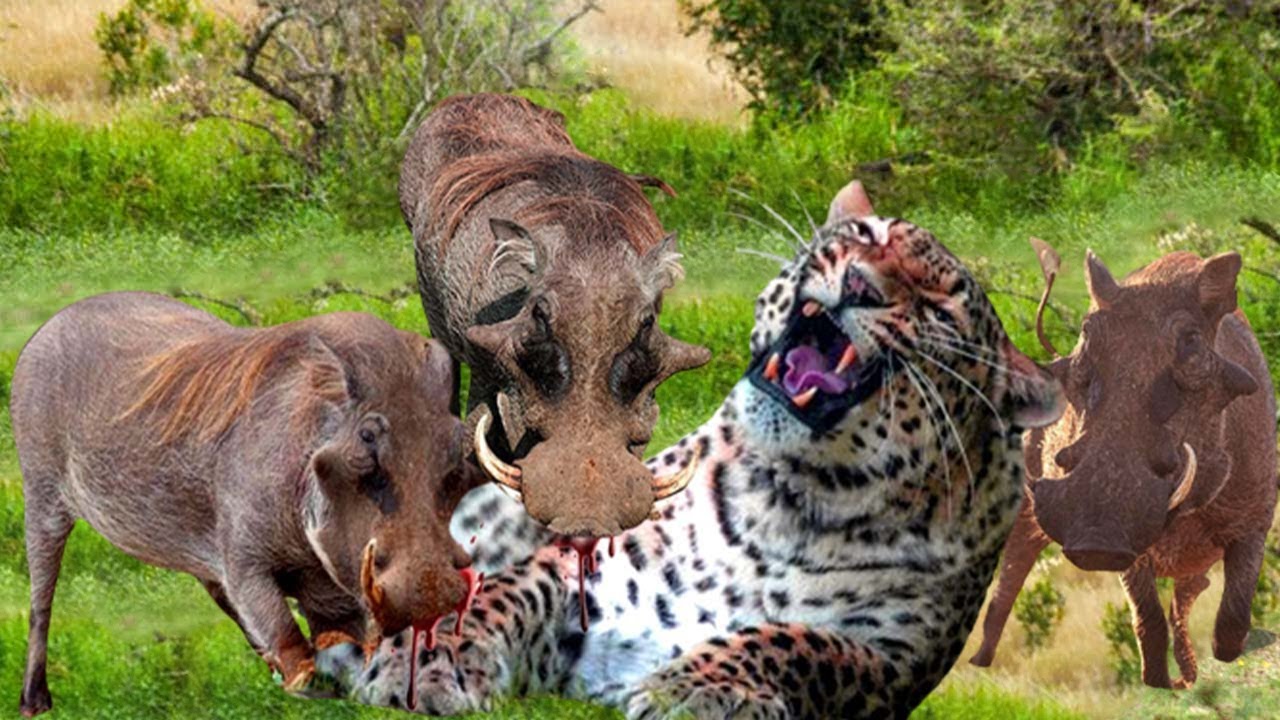 Warthog's Rage! Leopards Become The Humiliating Loser Of The Mad Wild ...