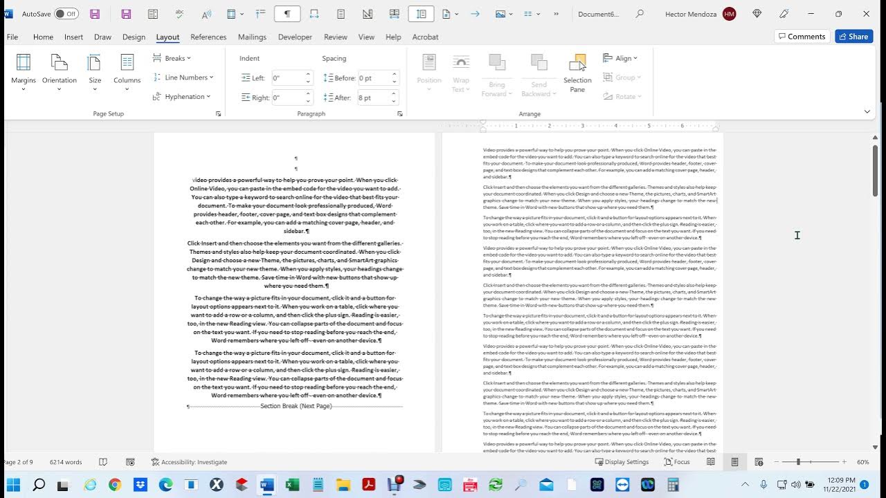 Layout Margins in Microsoft Office 365 (MS Word) - YouTube