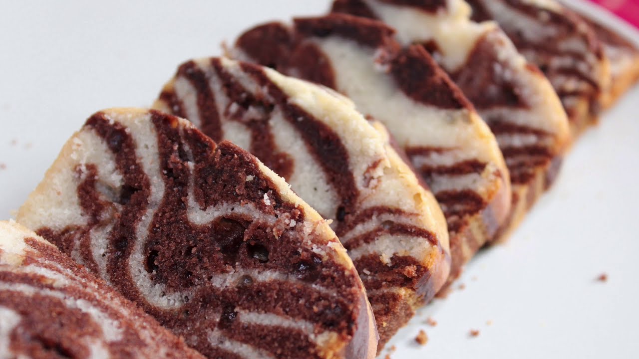 Marble bread loaf Recipe | Zebra bread without egg | Eggless Marble ...