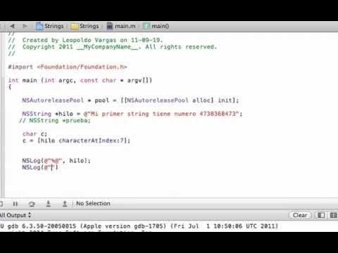 Objective C. Tutorial 22. NSStrings. Sub-Strings y Rangos. Parte 1. (Español Latino) - YouTube