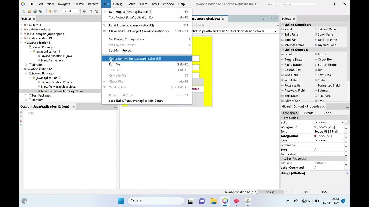 Cara Buat Kalkulator Digital Sederhana di Java Netbeans || - YouTube