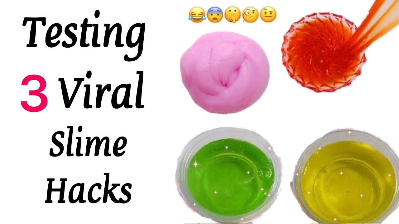 TESTING VIRAL SLIME HACKS from YouTube ( 3 Slime Hacks ) / Testing ...