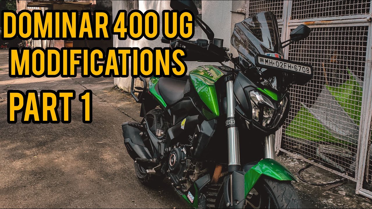 Dominar 400 Modifications | Carbon Racing | MEG Deals | Bobo Claw Grip ...