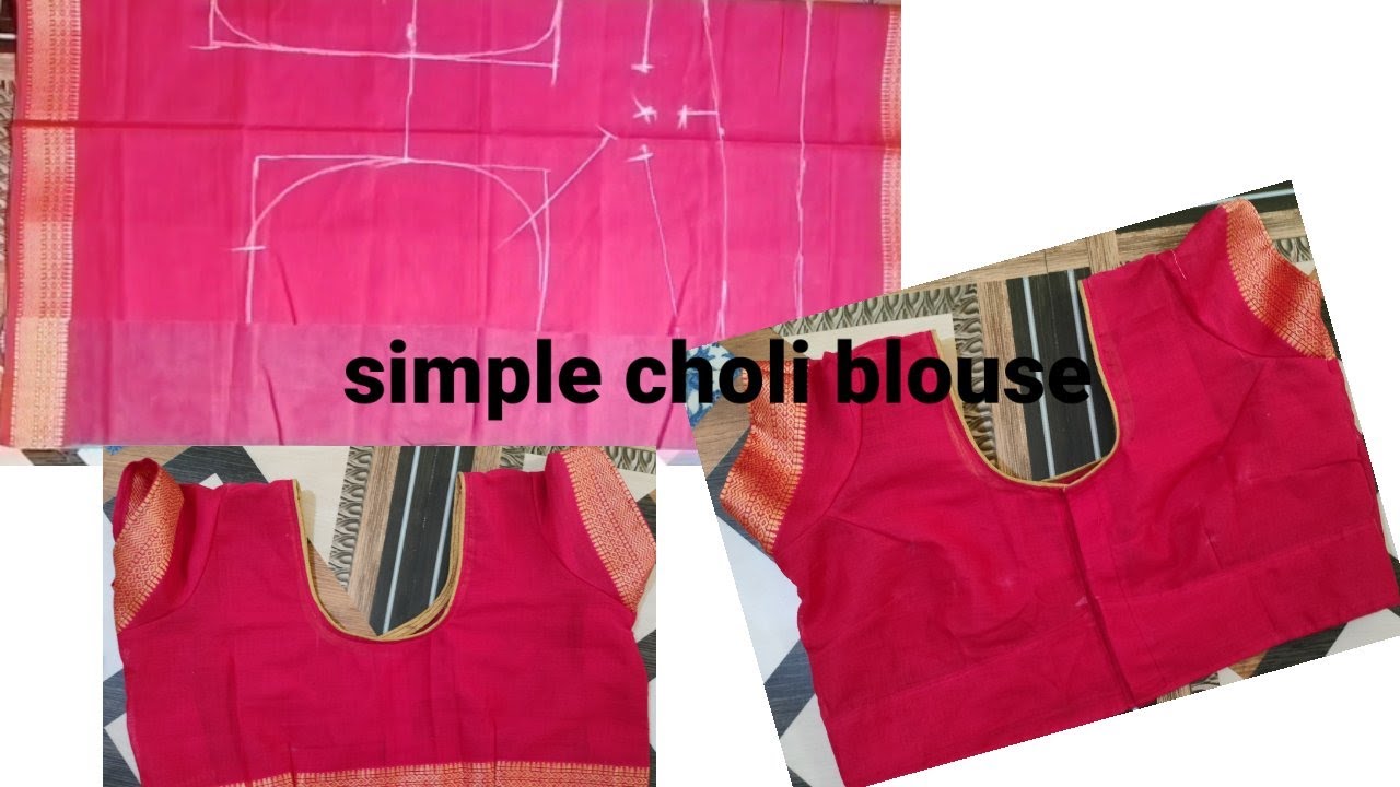 Simple Choli Blouse cutting & stitching॥ Sewing tutorials॥ Raha ...