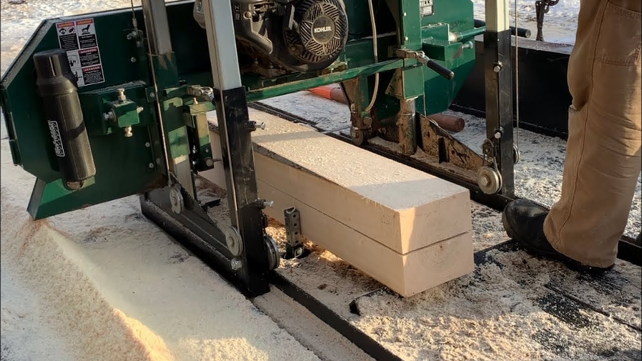 163 Saw milling timber into lumber for the cabin build! - YouTube