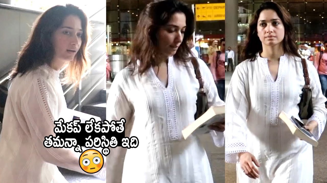 Actress Tamanna Spotted Without Makeup At Airport | Tamanna Bhatia ...