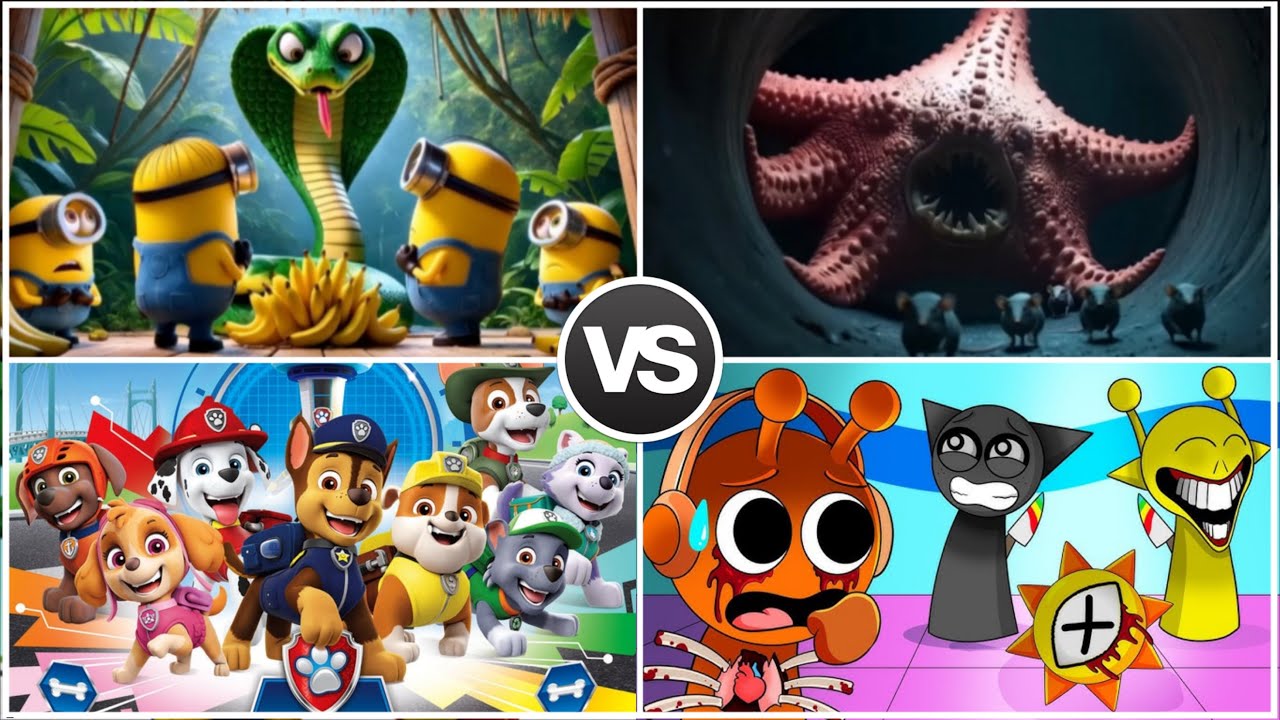 Minions Zoo 🆚 Hungry star 2 🆚 Paw Patrol 🆚 Sprunki Incredibox 3D ...