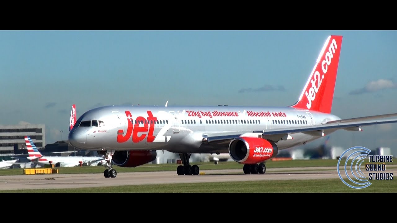 Boeing 757 JET2 - RB211-535E4 engine roar!!! - YouTube