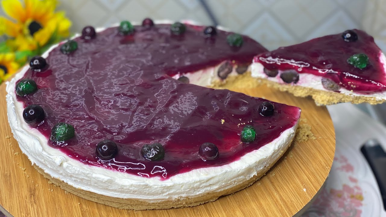 Blueberry Cheesecake recipe | No Oven No Bake |Doolsho foorno laan Ad ...