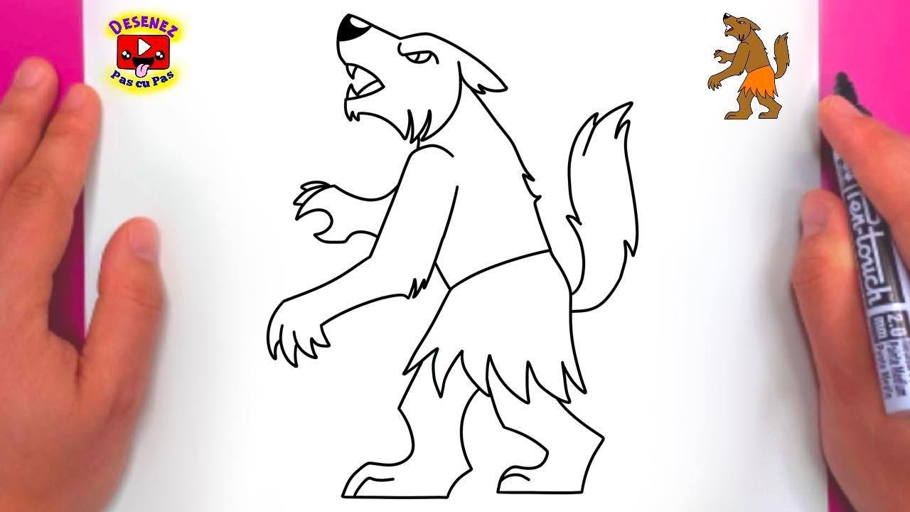 Cum se Deseneaza un VARCOLAC de HALLOWEEN - Desene Usor de Colorat🐺 HOW ...