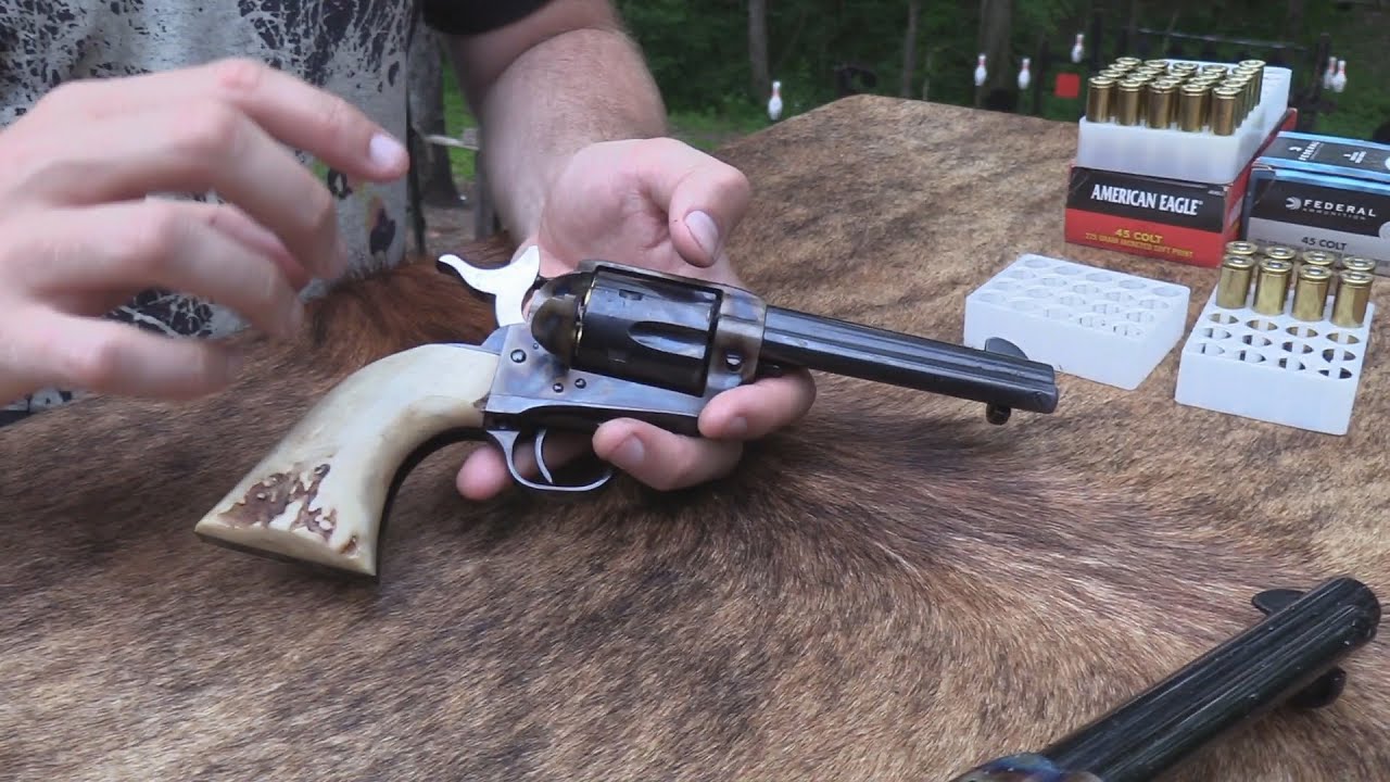 Davy Colt SAA Dad's Gunfighter Model 4 3/4" Barrel - YouTube