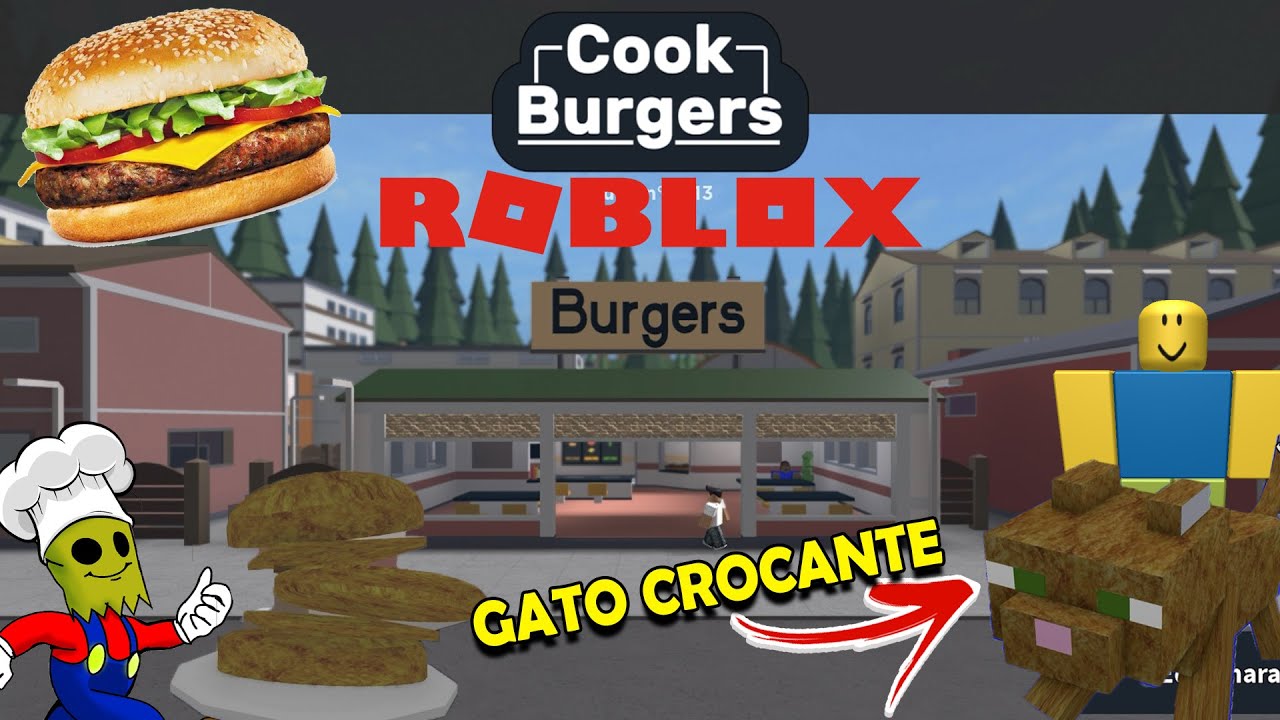 Cozinhar Hamburgers no Roblox - Cook Burgers - YouTube