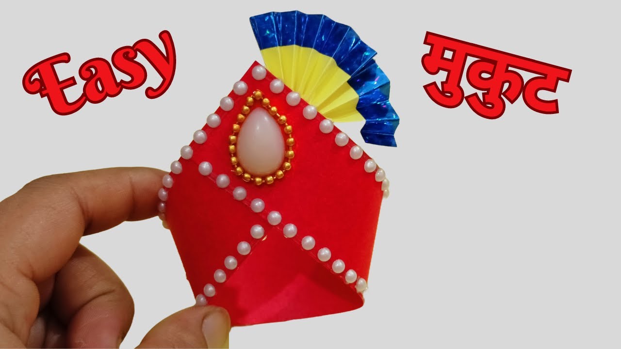 Pagdi Making For Ganpati | DIY Mukut for Ganpati & Krishna | Paper ...