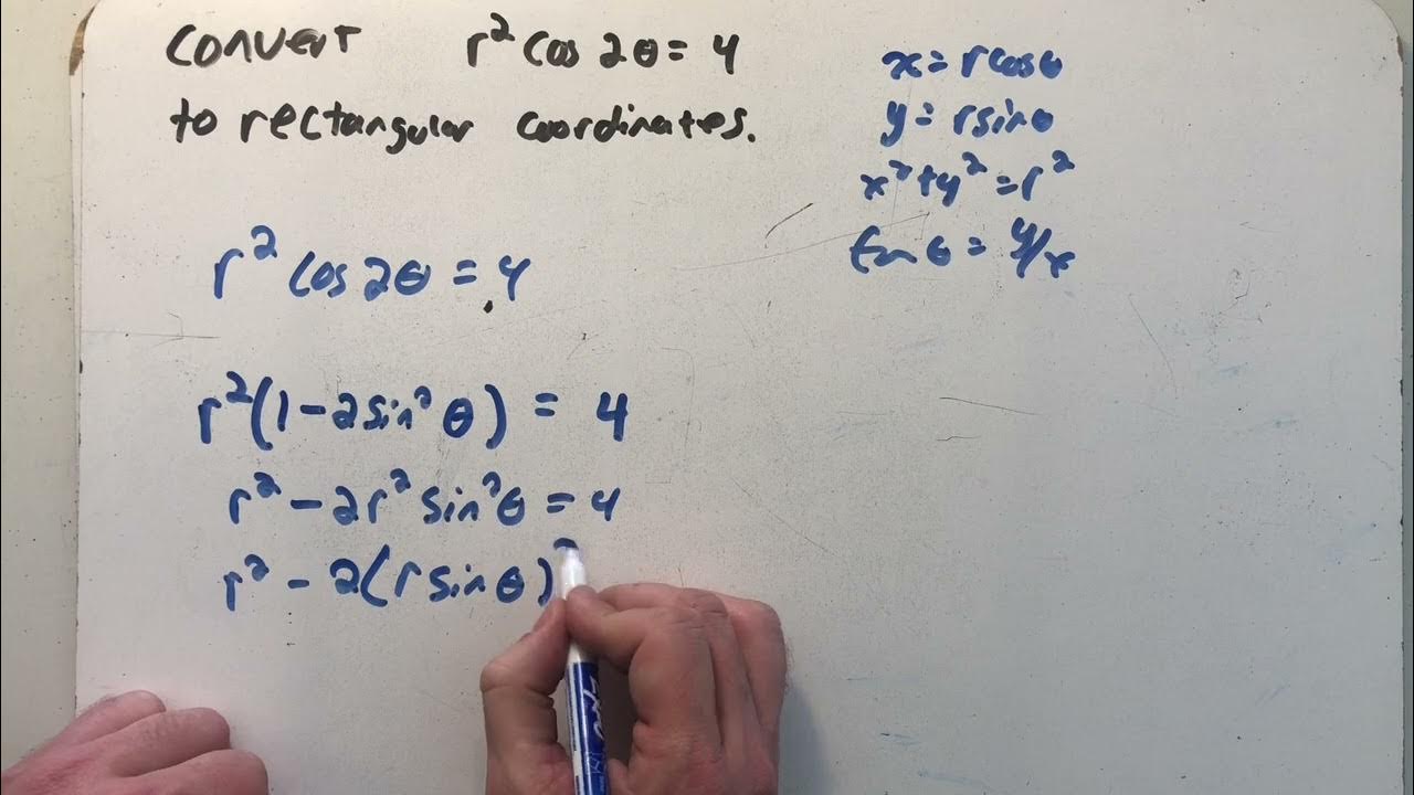 Converting a polar equation to rectangular coordinates - YouTube