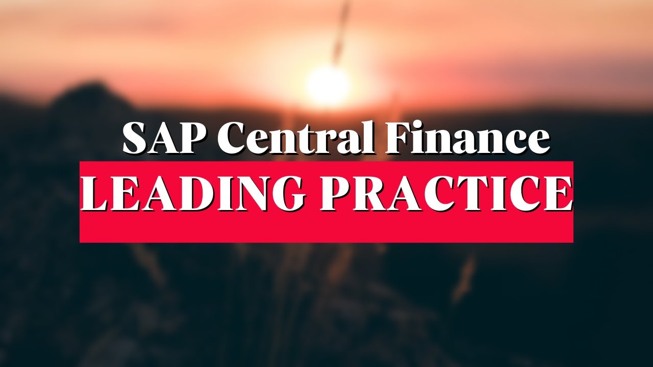 SAP Central Finance Leading Practices - YouTube