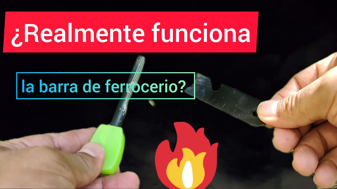 Pongo a prueba esta barra de ferrocerio (pedernal) para ver si puedo ...