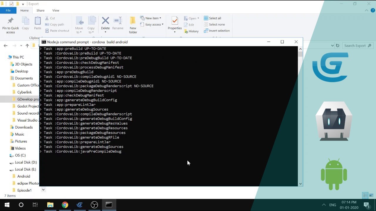 Gdevelop Mannual Android Export (Offline) using cordova - YouTube