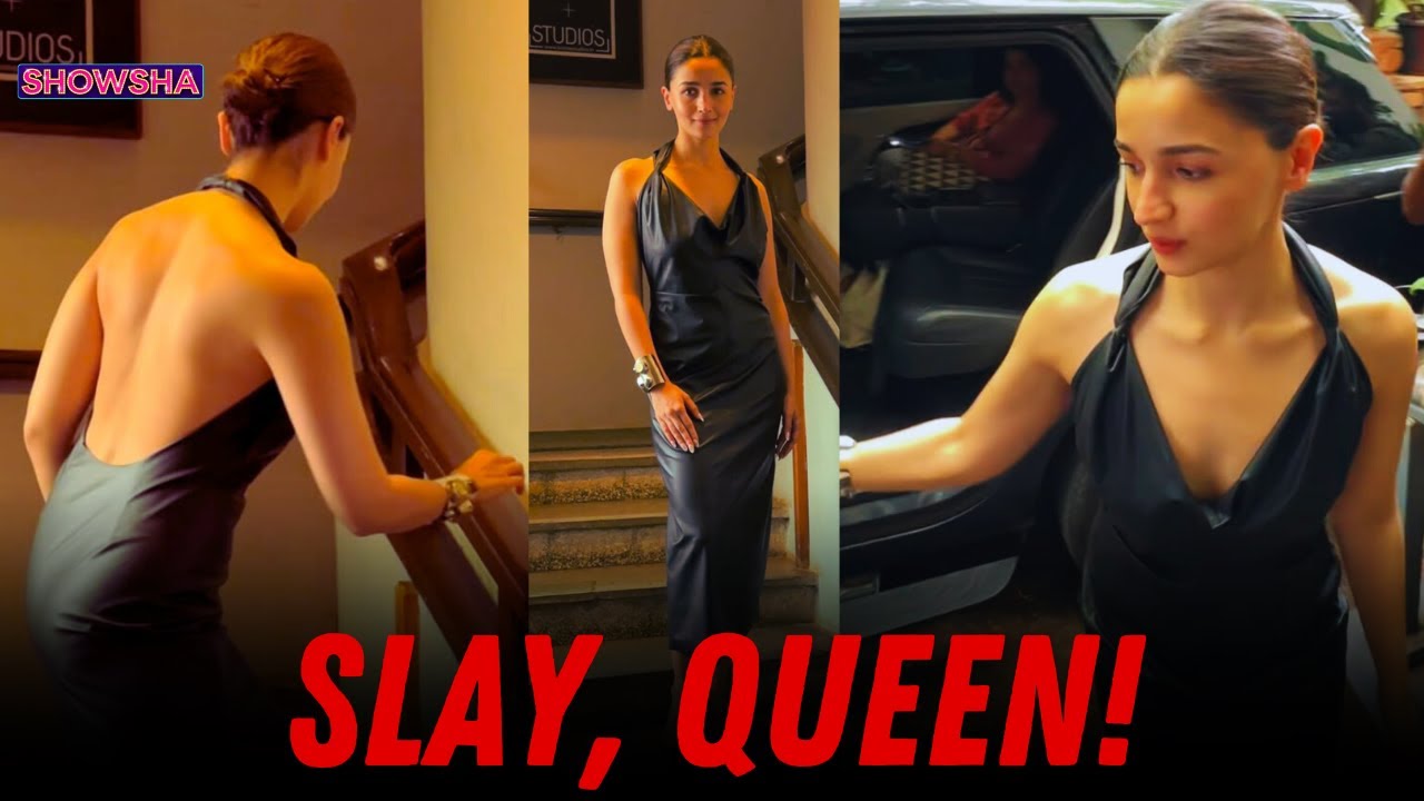 Alia Bhatt Looks Drop Dead Gorgeous In A Backless Black Leather Dress ...