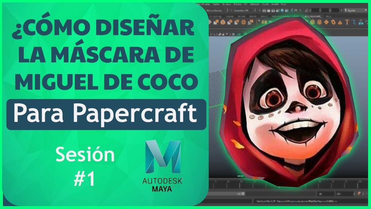 Día 1 de Diseño de Máscara de Miguel de COCO para PAPERCRAFT - YouTube