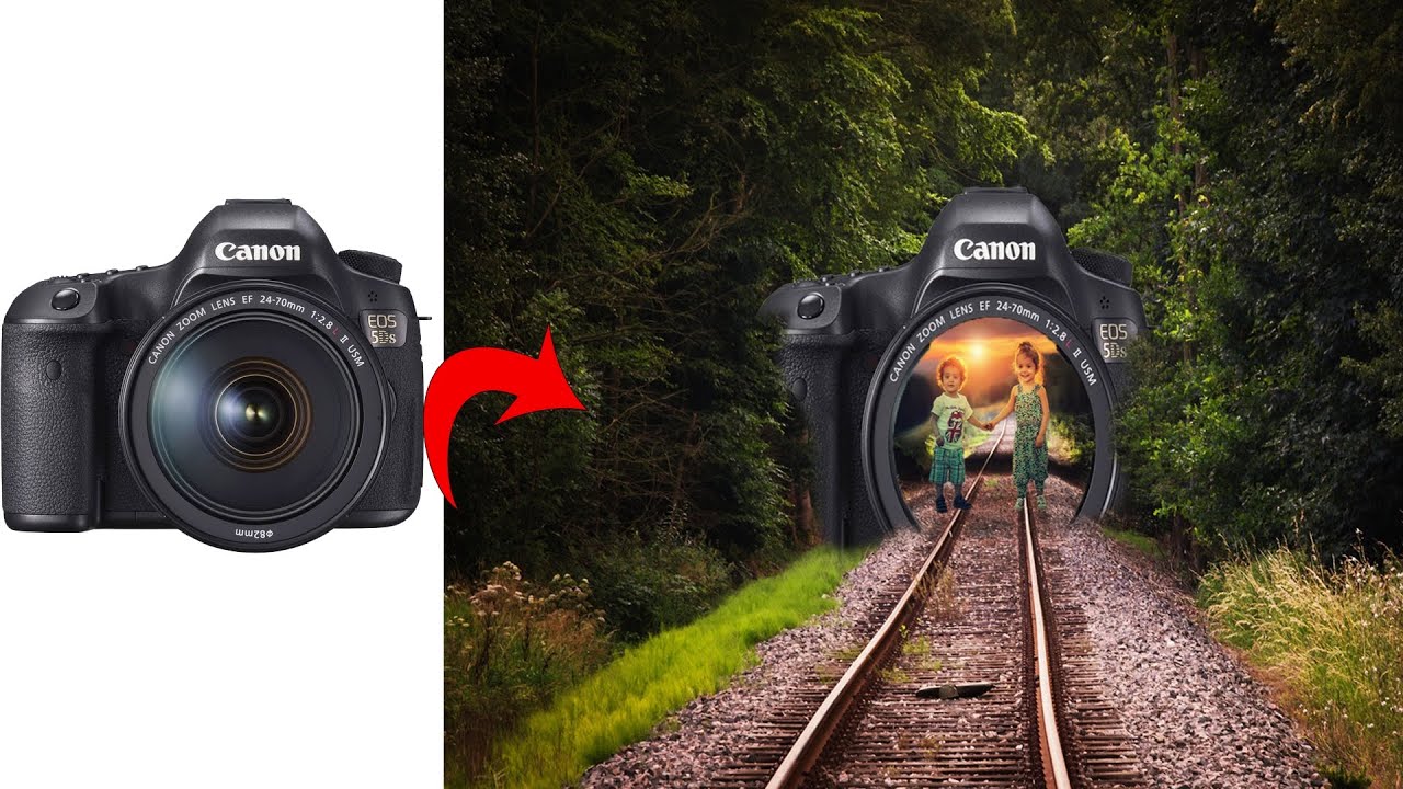 Photoshop Photo Manipulation DSLR Camera #tutorial - YouTube