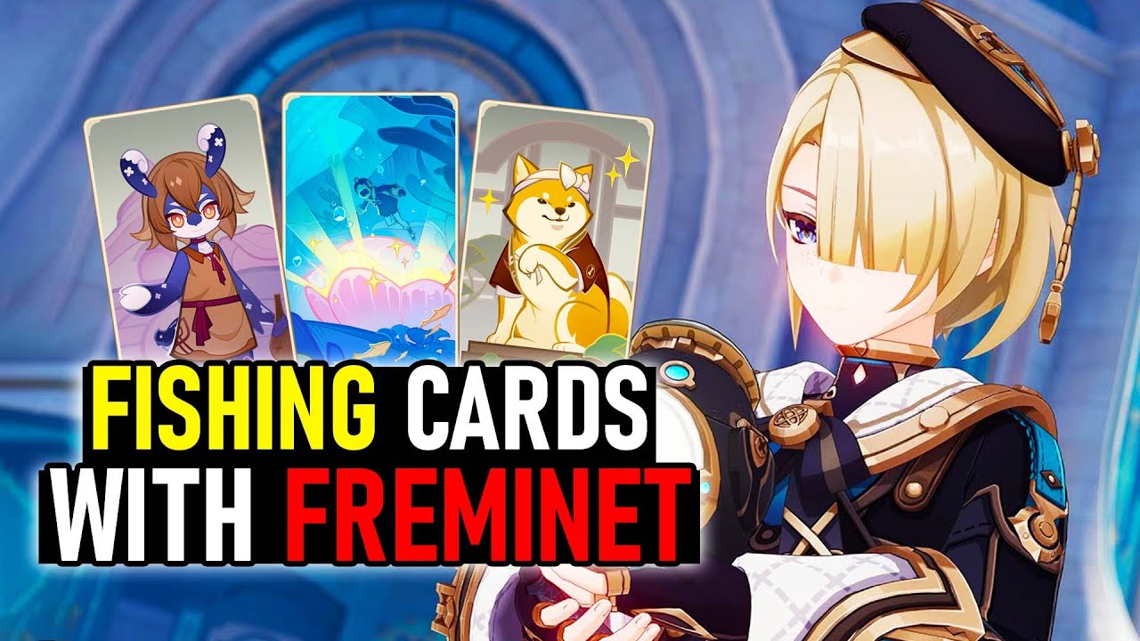 fishing cards with freminet 🤿 | Genshin Impact TCG - YouTube