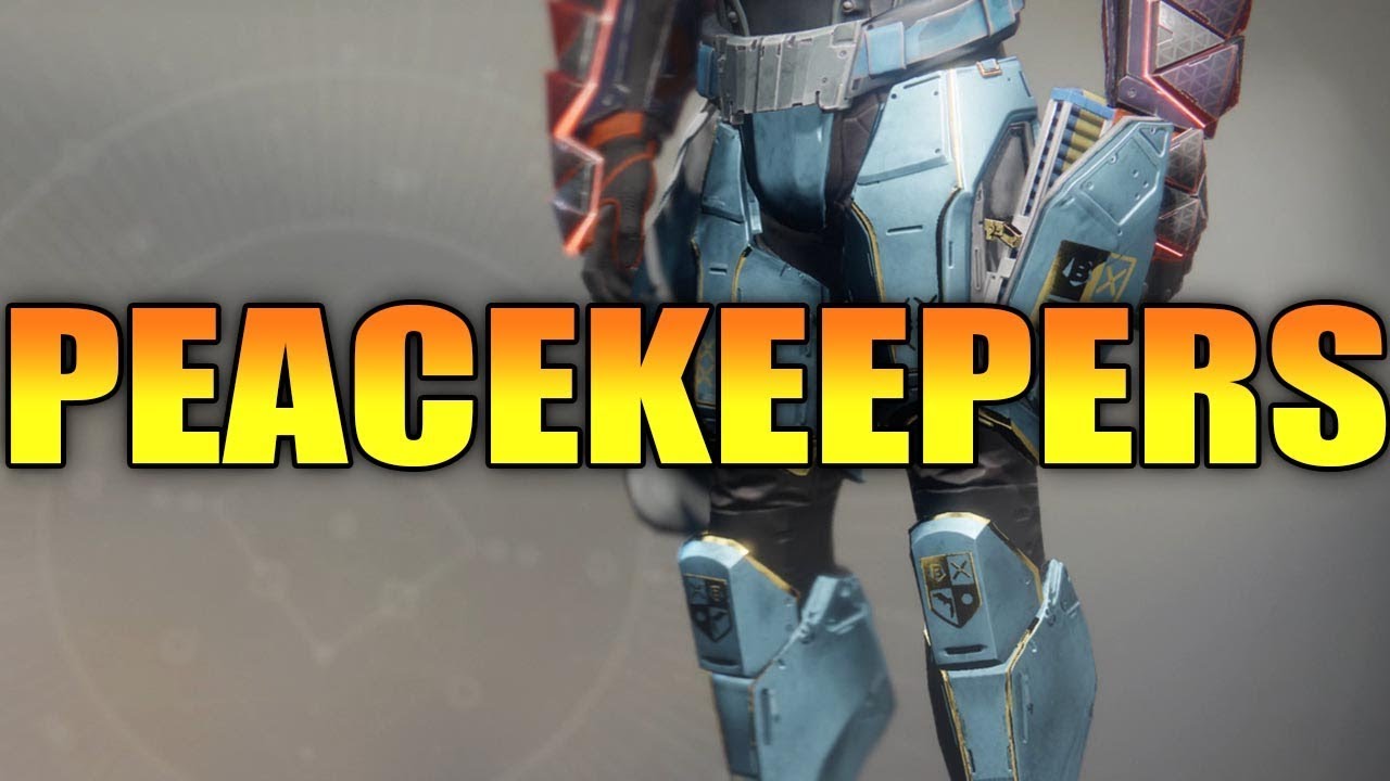 Peacekeepers Titan Exotic Leg Armor Destiny 2 - YouTube