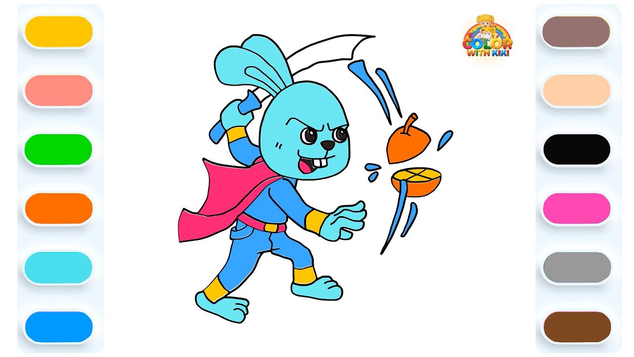 Learn to Draw Fighting Cartoon Rabbit/Bunny - Drawing and Coloring ...
