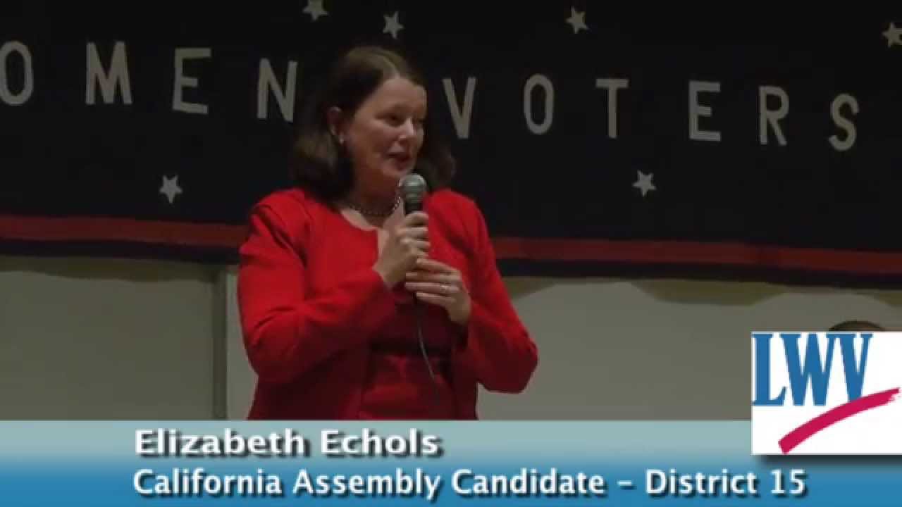 Elizabeth Echols -- California Assembly District 15 - YouTube