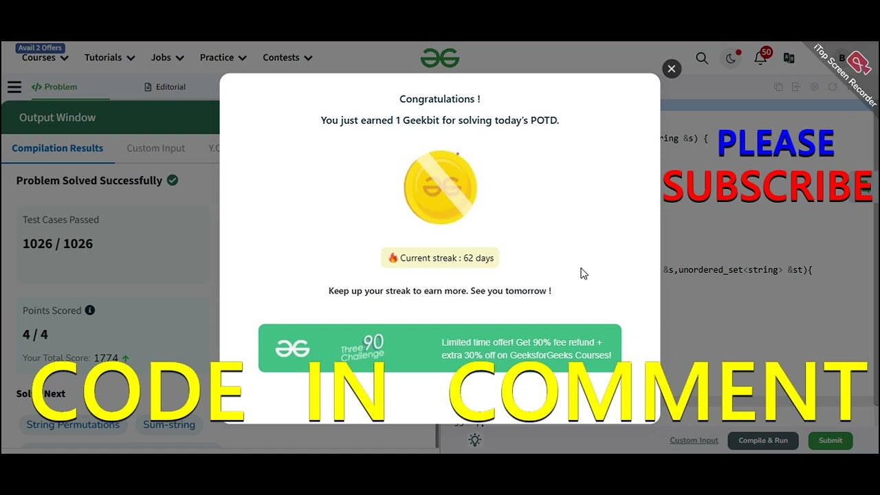 GFG POTD 28/01/2025 IN C++ MOST IMPORTANT INFORMATION | CODE IN COMMENT ...