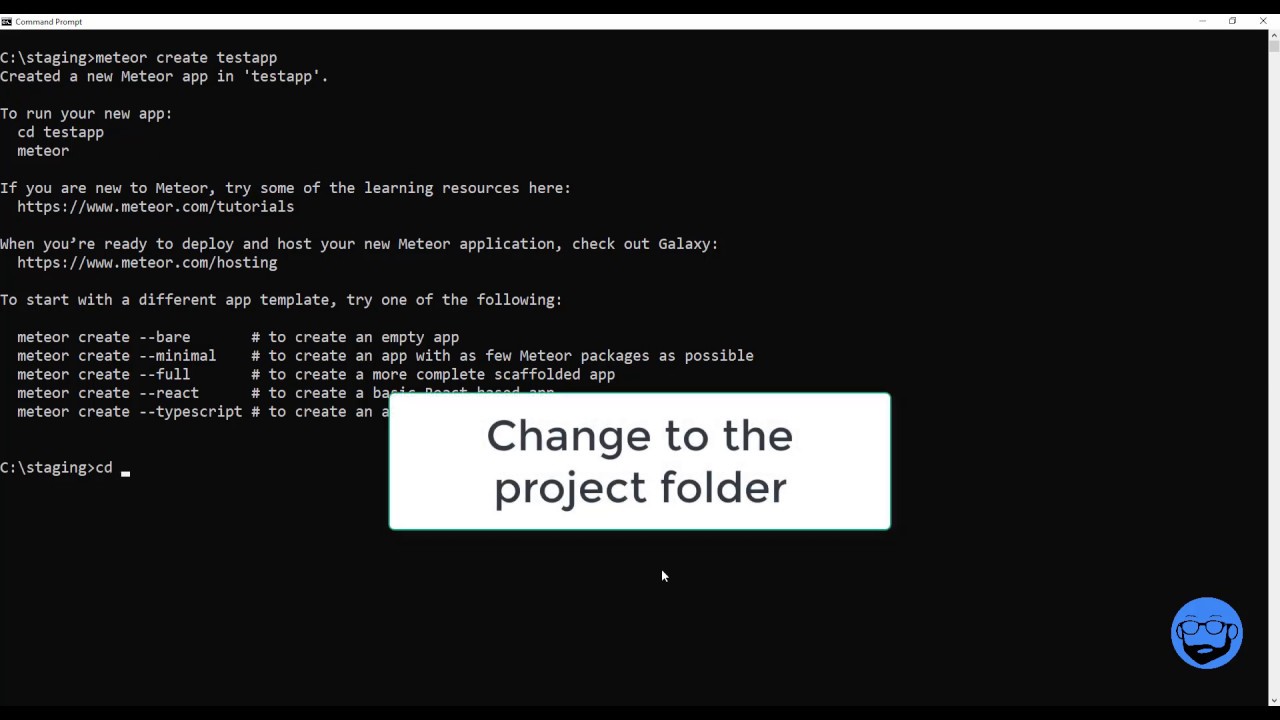 How to create a new Meteor project - YouTube
