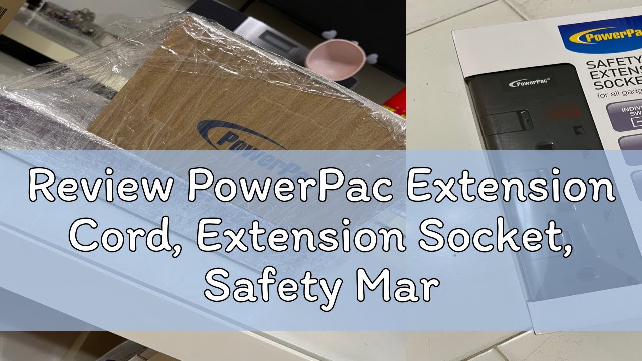 Review PowerPac Extension Cord, Extension Socket, Safety Mark 3 Meter ...