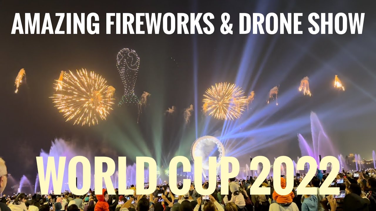 Amazing Firework and Drone Show in FIFA World Cup 2022 - YouTube