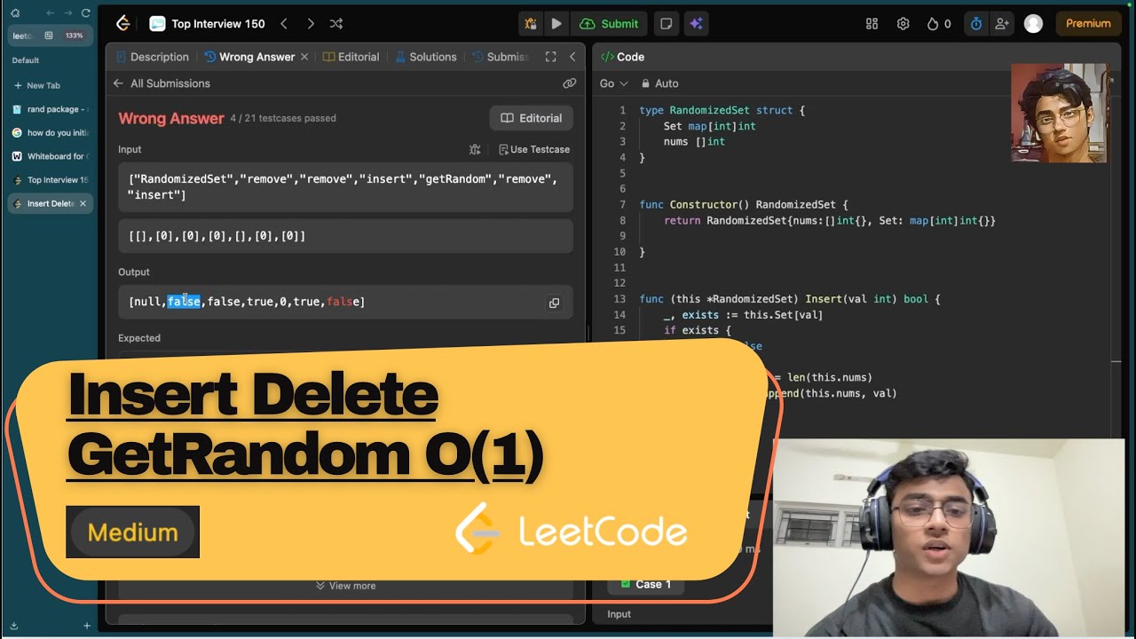 Insert Delete GetRandom O(1) - Golang | LeetCode Top Interview 150 ...